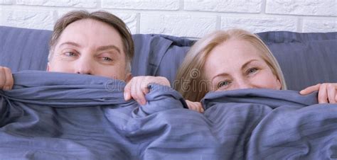 Sensual Mature Couple Together In Bed Happy Couple In Bedroom Enjoying