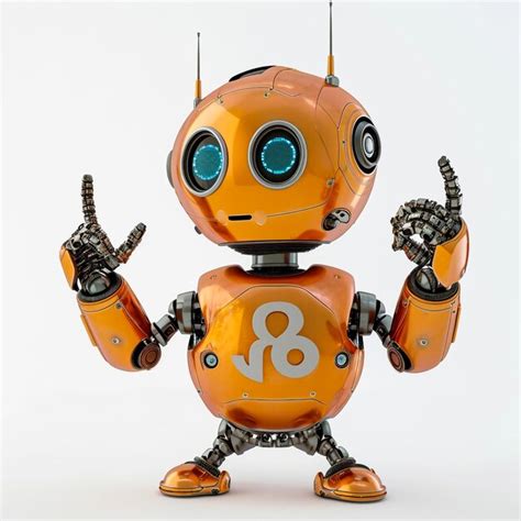 Premium Photo The Robot Smiles And Waves