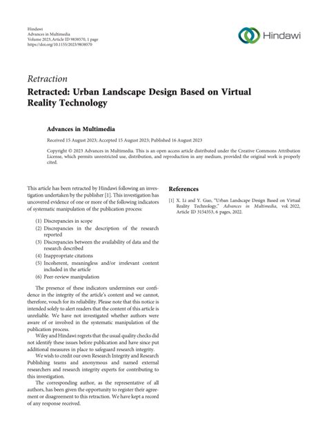 Pdf Retracted Urban Landscape Design Based On Virtual Reality Technology