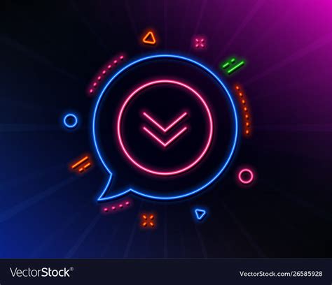 Scroll Down Button Line Icon Scrolling Screen Vector Image