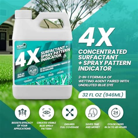 4x Spray Pattern Indicator Dye Surfactant Fertilizer Marking Dye