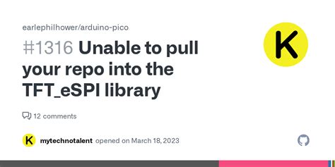 Unable To Pull Your Repo Into The Tftespi Library · Issue 1316