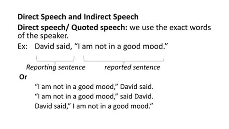 Grammar 48 Direct And Indirect Speech Is The Fundamental Lesson Of