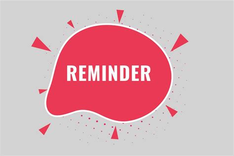 Reminder Button Speech Bubble Banner Label Reminder 24204818 Vector