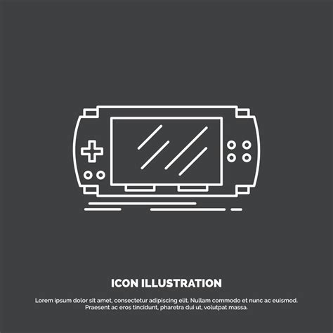 Console Device Game Gaming Psp Icon Line Vector Symbol For Ui And Ux Website Or Mobile