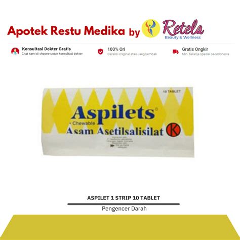 Jual Aspilet Chewable 1 Strip 10 Tablet Shopee Indonesia
