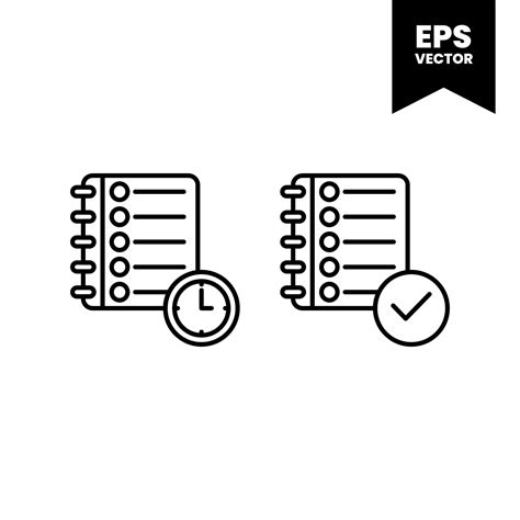 Vector Icon Clipboard Task Line Icon Symbol Vector Illustration 25771601 Vector Art At Vecteezy