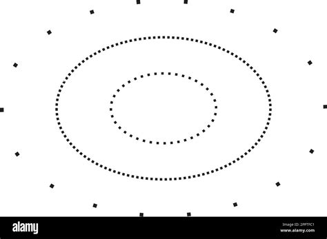 Tracing Ellipse Shape Symbol Dashed And Dotted Broken Line Element For