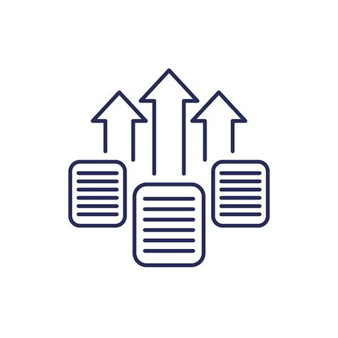 Premium Vector Export Data Line Icon On White