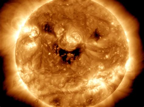 Nasas Smiling Sun Image Is A Reminder Of The Threat Of Solar Wind