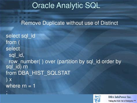 Ppt Oracle Analytic Sql Powerpoint Presentation Free Download Id