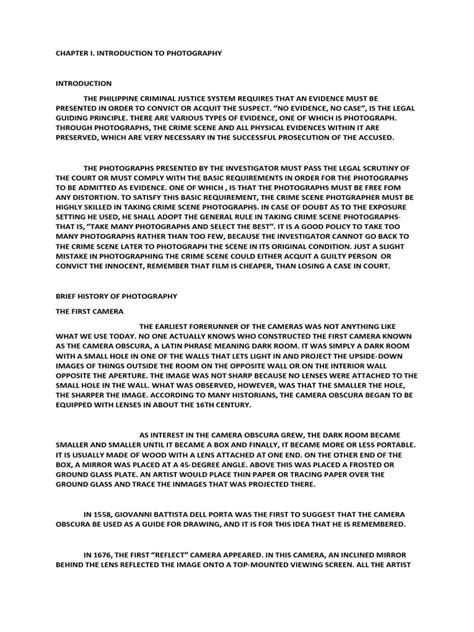 Forensic Photography Notes Pdf