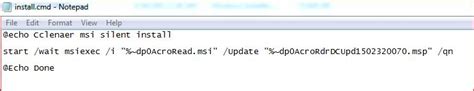 Silent Install Adobe Reader And DC Msi And Exe Disable Update