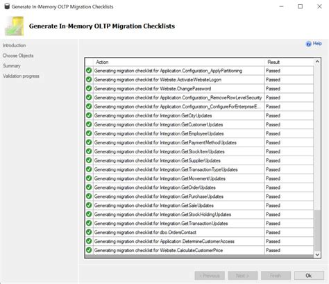 Sql Server Generate In Memory Oltp Migration Checklists Ssms Sql