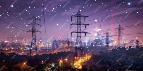 Premium Photo Digital Technology In Smart Power Grids Enables Twoway Communication For