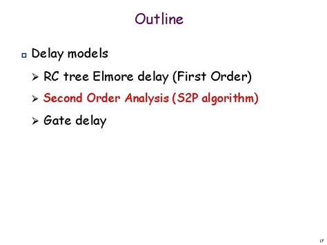 Chapter 2 Interconnect Analysis Delay Modeling Prof Lei