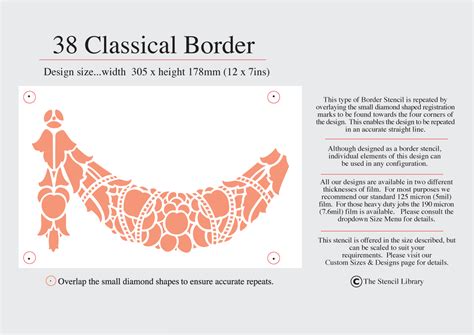 46 38 CLASSICAL BORDER Stencil Library