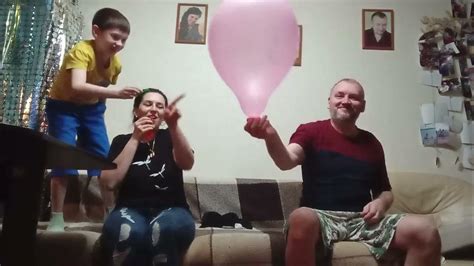 кто быстрее надует и лопнет шарик челлендж Youtube
