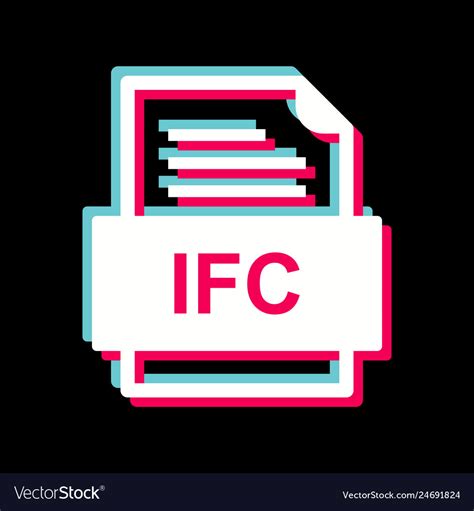 Ifc File Document Icon Royalty Free Vector Image