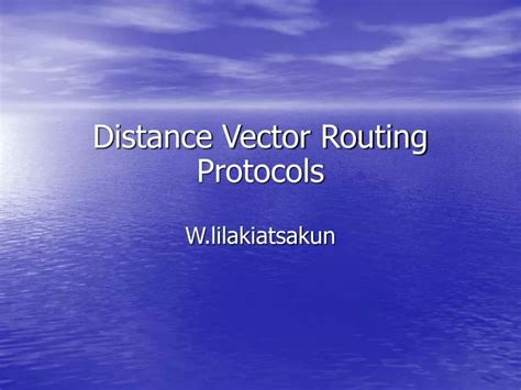 Ppt Distance Vector Routing Protocols Powerpoint Presentation Free Download Id