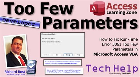 Too Few Parameters In Microsoft Access Computer Learning Zone