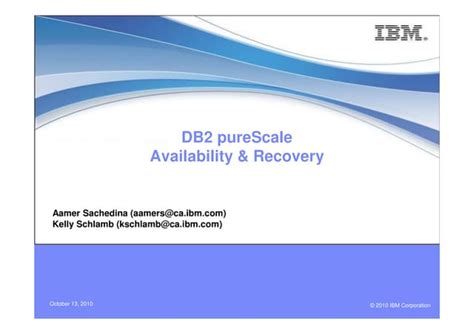 Episode 3 Db2 Purescale Availability And Recovery Read Only
