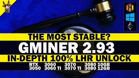 In Depth Gminer Lhr Unlock Hiveos And Windows Rtx Ti Ti