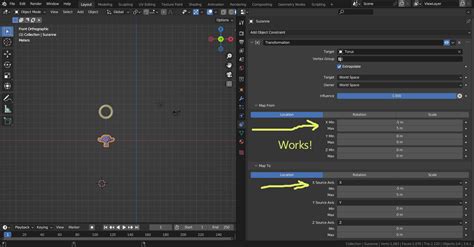 transforms how to make object constraint transformations work across