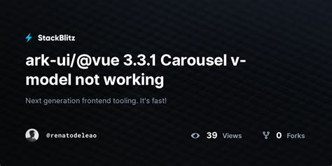 ark ui vue 3 3 1 carousel v model not working stackblitz