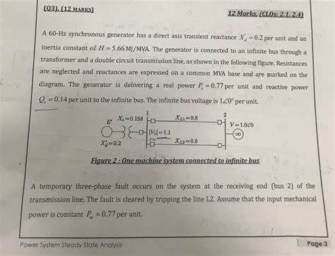 Solved 03 12 Marks 12 Marks Clos 2 1 2 4 A 60 Hz