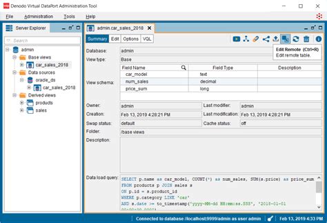 Managing Remote Tables — Virtual Dataport Administration Guide 80