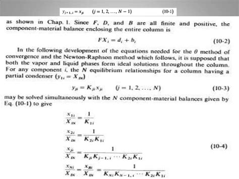 Continuous Distillation Columns Characteristics At Different