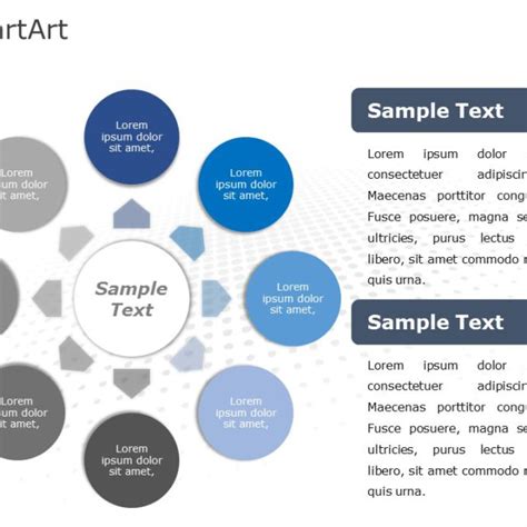 SmartArt Cycle Diverging Circle 6 Steps