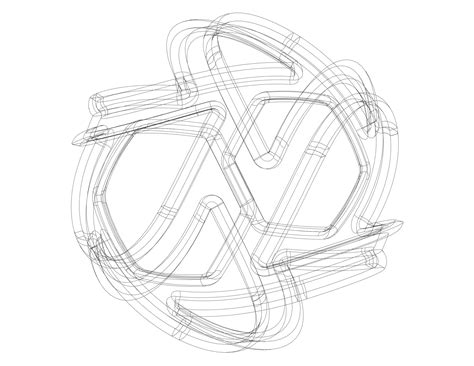 Wireframe Shape Geometric Keyshot FlippedNormals