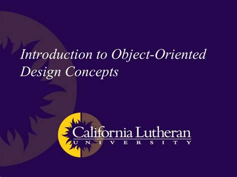 Ppt Introduction To Object Oriented Design Concepts Powerpoint Presentation Id5781497