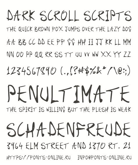 Dark Scroll Scripts Font