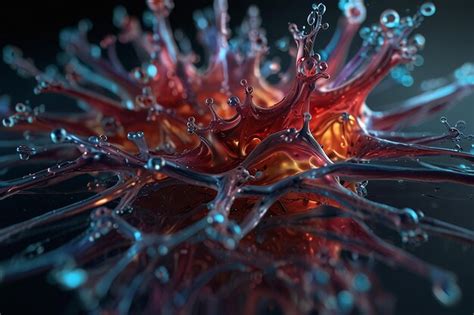 Premium Photo Liquid Diffusion Animation Digital Rendering