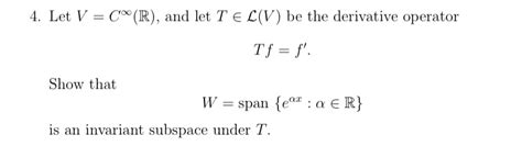 let v c∞ r ﻿and let tinl v ﻿be the derivative