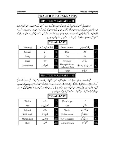 Urdu Paragraphs For Translation Practice Pdf