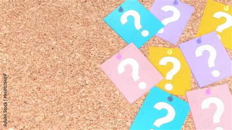 Animated Question Mark With Copy Space Animated Sticky Notes With