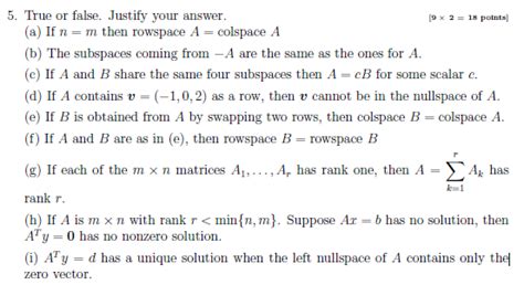 solved the four subspaces row space col a t subspace of