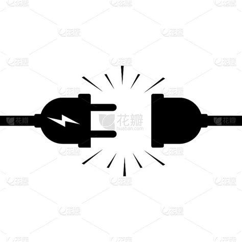 电插头和插座图标设计。矢量图素材 花瓣网 电插头和插座图标设计。矢量图素材 花瓣网