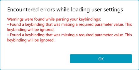 More Detailed Error On Keybinding Errors · Issue 11225 · Microsoft