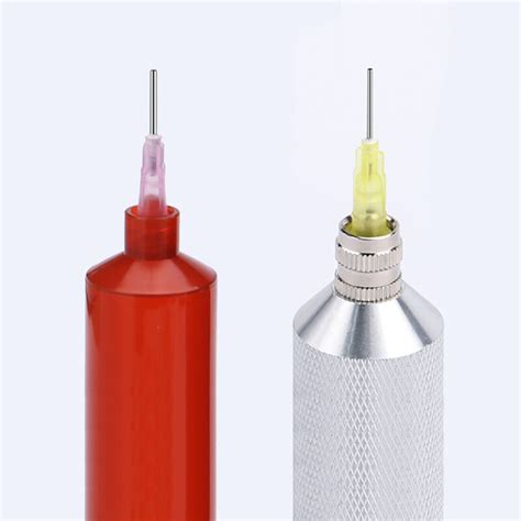 30mm 디스펜스 바늘 주사기 바늘 팁 스레드 포트 액체 디스펜서 주사기 팁 노즐 디스펜스 무딘 끝 접착제 팁 100 피스