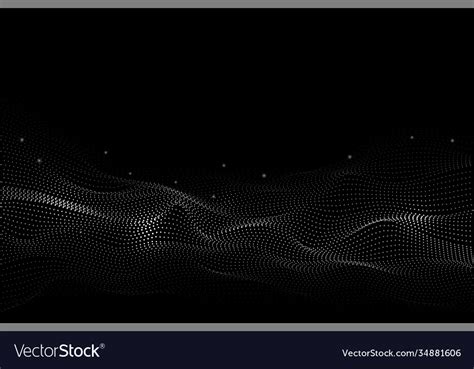Wireframe Dots Landscape Dotted Abstract Concept Vector Image
