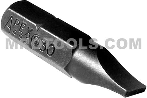 445 30X Apex 1 4 Slotted Hex Insert Drive Bits Limited Clearance