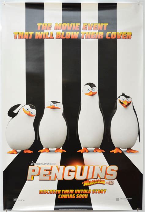 Penguins Of Madagascar” Teaser Advance Version Original One Sheet Pastposters