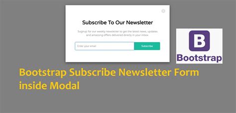 Bootstrap Subscribe Newsletter Form Inside Modal Tutorial101