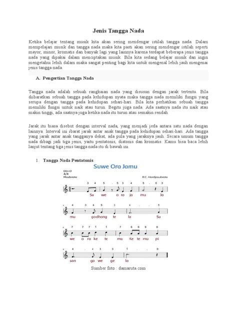 Jenis Tangga Nada Pdf Seni And Disiplin Bahasa Puisi