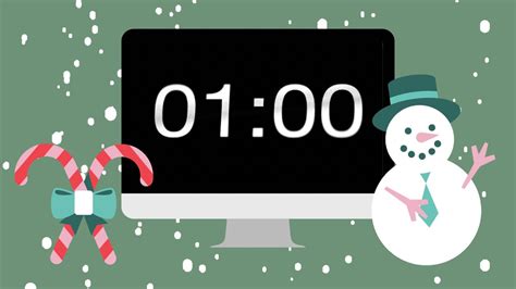 1 Minute Christmas Countdown Timer Snowman Holiday Lofi With Chime Classroom Timer Chill